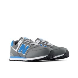 New Balance Jungen Sneaker "574", Gr. 38castlerock, fan blau, Synthetik, Textil, Schuhe