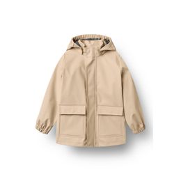Wheat Jungen Allwetterjacke "Wheat Rainwear Ollo Jacket"wei&szlig; pepper, Gr. 116, unifarben, 100% Polyester, Jacken, reflektierend