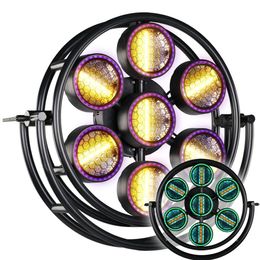LIGHT4ME VINTAGE 700 LED V2 - Hintergrundeffektring 7x60 WW COB + 322x0,3W RGB SMD
