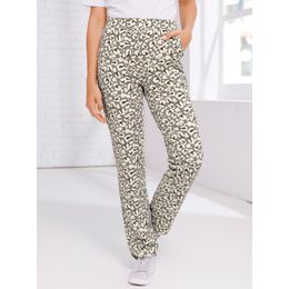 Damen Schlupfhose, bunt, Gr. 54, gemustert, mehrfarbig, 100% Baumwolle, Hosen