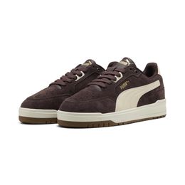 Puma Herren Sneaker "Shuffle Downtown Sneakers Erwachsene", Gr. 39chocolate fondue alpine snow braun wei&szlig;, Obermaterial: Textil, Synthetik, Kuhleder.