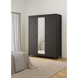 Dreht&uuml;renschrank Home Affaire, B:150cm H:199cm T:58,4cmschwarz, FSC-zertifizierter Holzwerkstoff, Schr&auml;nke, "Madrid, Schrank, Kleiderschrank",