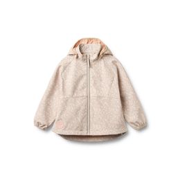 Wheat Kinder Outdoorjacke "Wheat Softshell Jacket Mitta"rose shadow flowers, Gr. 128, mehrfarbig, 100% Polyester, Jacken, reflektierend