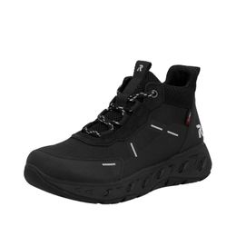 Rieker Damen Schn&uuml;rboots, Gr. 42schwarz, Textil, Schuhe, Outdoorboots, Schn&uuml;rstiefelette, Plateausneaker mit TEX-Membrane