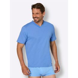 King&acute;S Club KINGS CLUB Herren Unterziehshirt, Gr. 9marine, mittelblau, bordeaux, 100% Baumwolle, Meliert:96% Baumwolle, 4% Polyester, Unterhemden