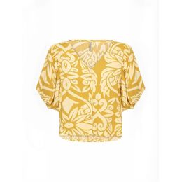 soyaconcept Damen Blusentop "Soya Concept Shirt SC-FELONE", gelb, Gr. XS, Obermaterial: 100% Viskose, Blusen