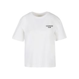 MISS TEE Damen T-Shirt "Miss Tee The Champagne Club Tee"wei&szlig;, Gr. 4XL, bedruckt, 100% Baumwolle, Shirts