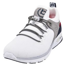 Bugatti Herren Slip-On Sneaker, Gr. 42, wei&szlig;, Synthetik, Textil, Schuhe, Schlupfschuh, Freizeitsneaker, Halbschuh mit Gummizug