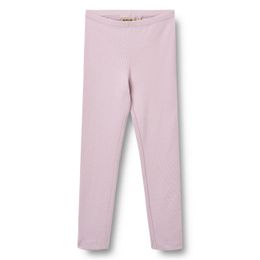 Wheat M&auml;dchen Stoffhose "Wheat Rippstrick-Jersey-Leggings Jules"lavender, Gr. 110, unifarben, 96% Baumwolle (Bio), 4% Elasthan, Hosen