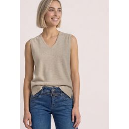 Street One Damen Pullunderlight sepia sand meliert, Gr. 40, unifarben, Stoff, 30% Polyester, 27% Polyacryl, 23% Polyamid, 20% Viskose, Pullover, mit