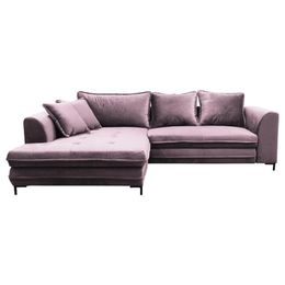 P & B Ecksofa, Beere, Metall, 4-Sitzer, F&uuml;llung: Schaumstoff, Ottomane links, L-Form, 277x187 cm, Made in EU, Stoffauswahl, R&uuml;cken echt, Wohnzimmer, Sofas & Couches, Wohnlandschaften, Ecksofas