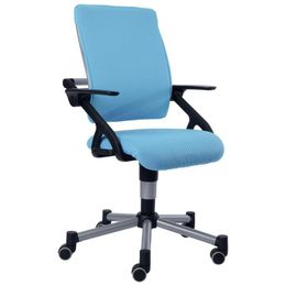 Paidi Jugenddrehstuhl, Blau, Kunststoff, Drehkreuz, 58x83-97x60 cm, Blauer Engel, Goldenes M, Stoffauswahl, Sitzfl&auml;che 360&deg; drehbar, Arbeitszimmer, B&uuml;rost&uuml;hle, Jugend- & Kinderschreibtischst&uuml;hle