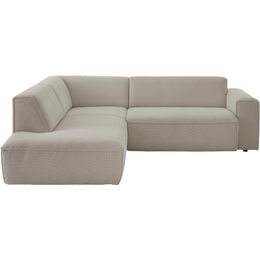 Ecksofa DIE PLANBAR, B:254cm H:75cm T:227cmharry silber, 100% Polyester, Wohnzimmer, Sofas, "MP-IN24083", SoftSitz-Kaltschaumpolsterung, wahlweise