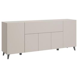 P & B Sideboard, Beige, Kaschmir, Kunststoff, 5 F&auml;cher, 180x76x37.5 cm, Fsc, stehend, Wohnzimmer, Kommoden & Sideboards, Sideboards
