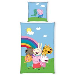 Herding Jugendbettw&auml;sche Peppa Pig, Mehrfarbig, Textil, 135x200 cm, Oeko-Tex&reg; Standard 100, Schlaftextilien, Bettw&auml;sche, Kinderbettw&auml;sche