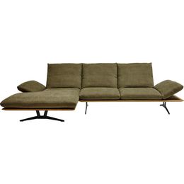 Dieter Knoll Collection Dieter Knoll Ecksofa, Gr&uuml;n, Metall, Wildeiche, massiv, 4-Sitzer, Ottomane links, L-Form, 314x159 cm, erweiterbar, Typenauswahl, Fu&szlig;auswahl, Lederauswahl, Stoffauswahl, planbar, seitenverkehrt erh&auml;ltlich, Hocker R&uuml;cken echt, individuell planbar, Wohnzimmer, Sofas & Couches, Wohnlandschaften, Ecksofas