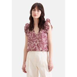 Seidensticker Damen Klassische Bluserosa, Gr. 40, gemustert, 85% Viskose, 15% Polyamid, Blusen, Tunika Druck