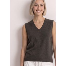 Street One Damen Pullunderschwarz coffee meliert, Gr. 36, unifarben, Stoff, 30% Polyester, 27% Polyacryl, 23% Polyamid, 20% Viskose, Pullover, mit