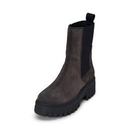 Marc O'Polo MARC O'POLO Damen Chelseaboots "aus ge&ouml;ltem Veloursleder", Gr. 39schwarz graphite, Obermaterial: 100% Leder, unifarben, Schuhe