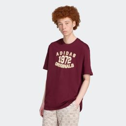 Herren T-Shirt "LOCKER GESCHNITTENES"noble maroon, Gr. M, adidas originals, Obermaterial: 100% Baumwolle, Shirts, mit Print im College-Stil, aus