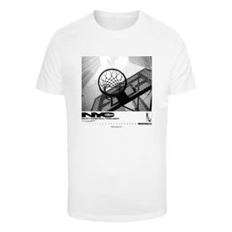 MisterTee Herren T-Shirt "MisterTee Herren NYC Ballin Tee"wei&szlig;, Gr. S, bedruckt, 100% Baumwolle, Shirts