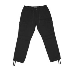 2Y STUDIOS Herren Cargohose "2Y Studios Lunas 2-Pocket Cargo Pants", schwarz, Gr. 30, unifarben, 100% Baumwolle, Hosen