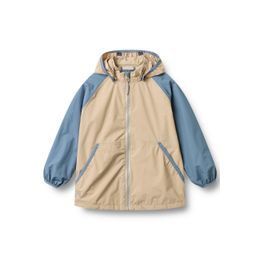 Wheat Kinder Outdoorjacke "Wheat Lightweight Shell Jacket Himmel"sand stone, Gr. 128, mehrfarbig, 100% Polyester, Jacken, reflektierend