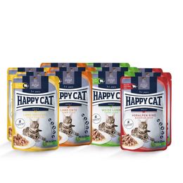 Happy Cat Pouches Mischtray 1 Katzen-Nassfutter getreidefrei 12x85g