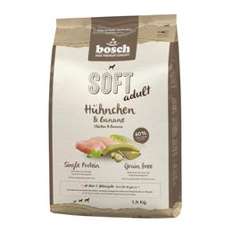Bosch SOFT H&uuml;hnchen und Banane Hunde-Trockenfutter hoher Fleischanteil 2,5kg
