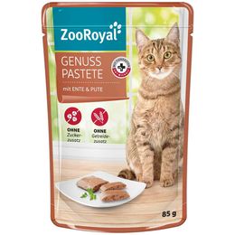 ZooRoyal Genuss Pastete Ente & Pute Katzen-Nassfutter ohne Zuckerzusatz 24x85g
