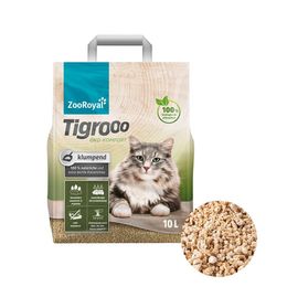 ZooRoyal Tigrooo &Ouml;ko-Komfort Klumpstreu Katzenstreu aus nat&uuml;rlichen Rohstoffen 10L