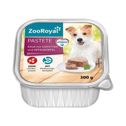 ZooRoyal Pastete Kalb mit Karotten und Apfel Hunde-Nassfutter ohne Zuckerzusatz 9x300g