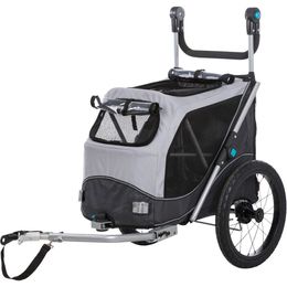 Trixie Fahrrad-Anh&auml;nger f&uuml;r Hunde grau