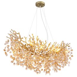 Globo Queena Kronleuchter Gold, 10-flammig