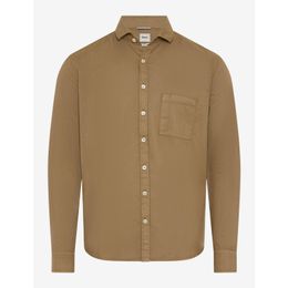 Brax Herren Hemd Style HAROLD cappucino, hellbraun, Gr. S
