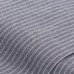 buttinette Baumwoll-Leinen-Mischgewebe "Streifen", blau/wei&szlig;