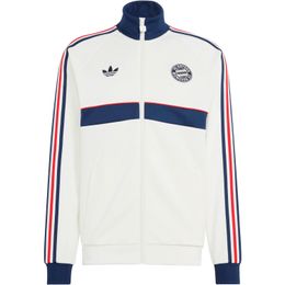 Adidas FC BAYERN M&Uuml;NCHEN Trainingsjacke Herren - Gr&ouml;&szlig;e L - wei&szlig;