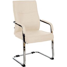 CLP Esszimmerstuhl ergonomisch Hobart, Freischwinger mit Armlehnen gepolstert, Metallgestell stabil, Konferenzstuhl modern