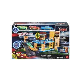 Mattel HPX75 - Disney Pixar Cars - Copper Canyon Leuchtende Garage Spielset &ndash; Rennspa&szlig; im Dunkeln!