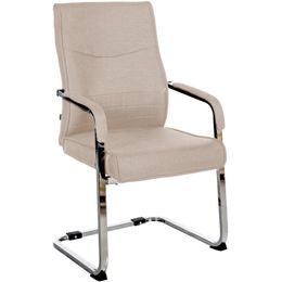 CLP Esszimmerstuhl ergonomisch Hobart, Freischwinger mit Armlehnen gepolstert, Metallgestell stabil, Konferenzstuhl modern