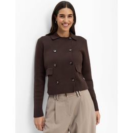 Brax Damen Strickjacke Style ANNI brunette, dunkelbraun, Gr. 46