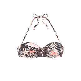 Buffalo Bikini Top female size 70 Chocolate / Pastel orange / Black / White