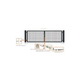Fa-Bausysteme Doppelfl&uuml;geltor Anthrazit 6000 x 1600 mm
