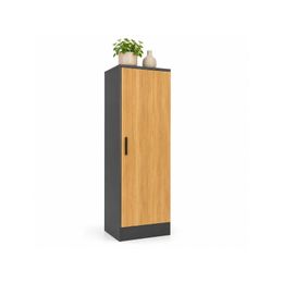 Vcm Mehrzweckschrank mit 1 Dreht&uuml;r, 38 x 114 x 32 cm, Wohnzimmerschrank, B&uuml;roschrank und Aufbewahrungsschrank mit 3 F&auml;cher - Dilos
