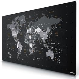 Titanwolf Gaming Mauspad XXXL 1800x800 mm, Speed Mousepad, Weltkarte Motiv, abwaschbar, rutschfest