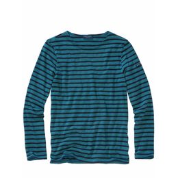 St. James Herren Bretagne-Shirt Blau 100 % Baumwolle