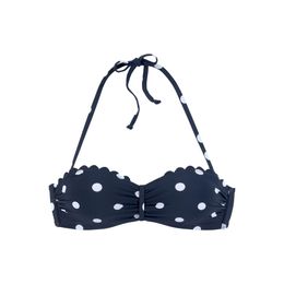 Lascana Bikinitop Damen Gr&ouml;&szlig;e 75 navy / wei&szlig;