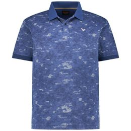 PME-Legend Herren Gro&szlig;e Gr&ouml;&szlig;en | PME LEGEND Poloshirt mit Allover-Muster Farbe dunkelblau Gr&ouml;&szlig;e: 5XL