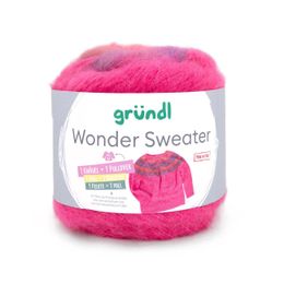 gr&uuml;ndl Wonder Sweater von Gr&uuml;ndl, Fuchsia/Curry/Ozeanblau/Smaragd, aus Alpaka