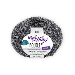 Boucle von Woolly Hugs, Schwarz/Grau, aus Baumwolle